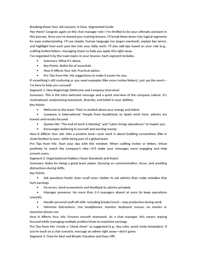 Chat Manager Training Guide | PDF | Communication
