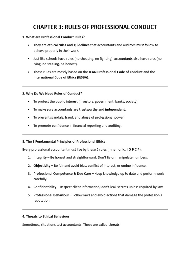 Chapter 3 - Rules of Professional Conduct | PDF | Audit | Conflict Of ...