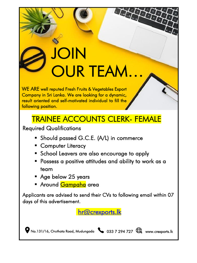 Trainee Accounts Clerk-Female | PDF
