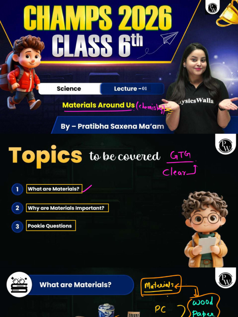 Materials Around Us 01 Class Notes | PDF