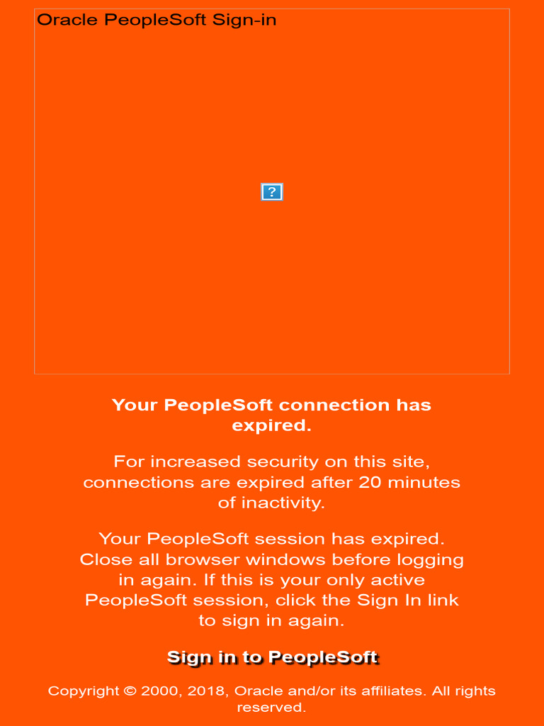 PeopleSoft Session Expired | PDF