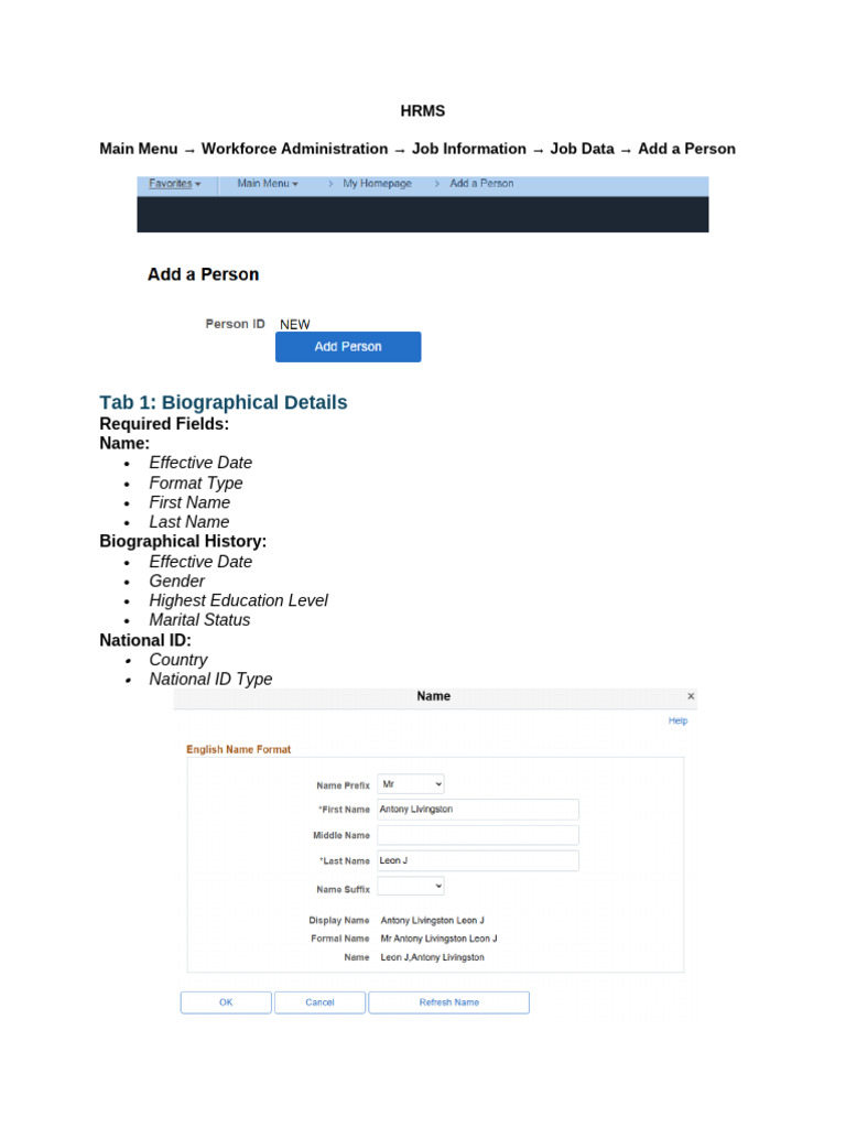 HRMS Job Data and Payroll Management | PDF | Information Technology ...
