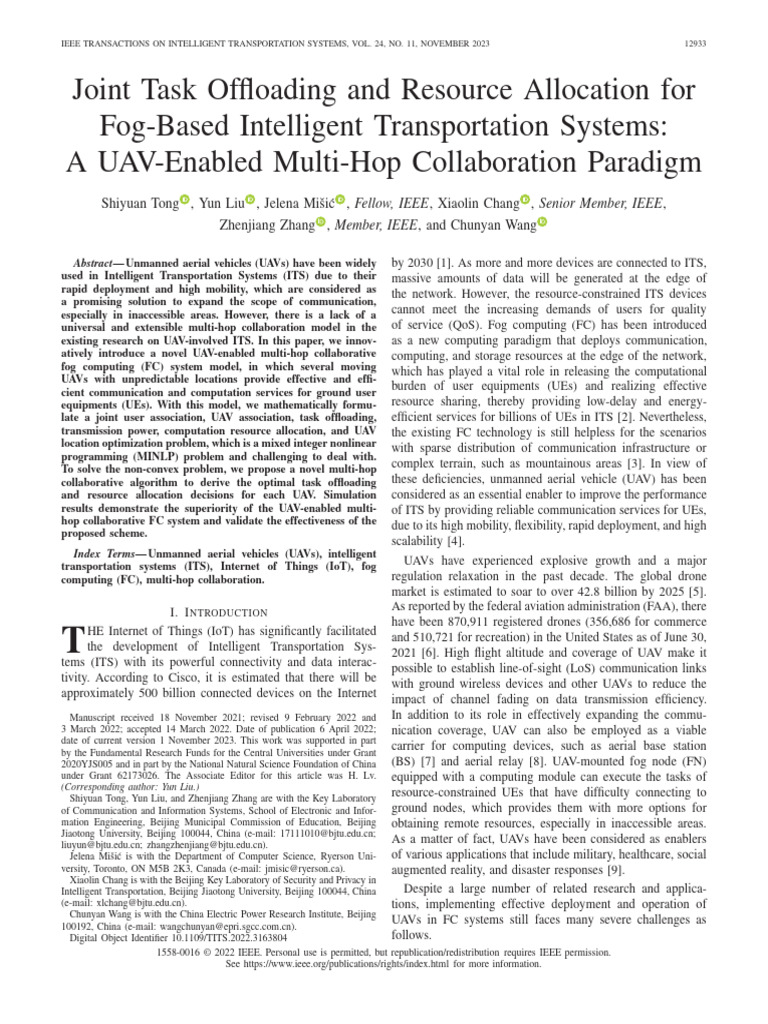 Joint Task Offloading and Resource Allocation for Fog-Based Intelligent Transportation Systems a ...