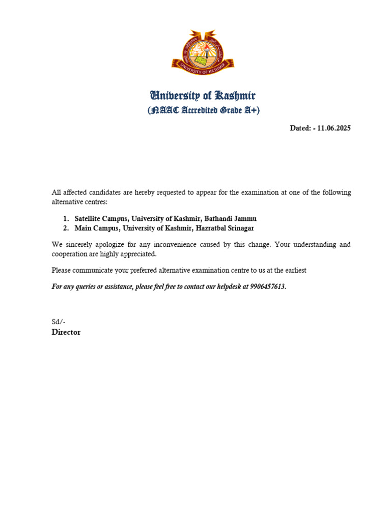 Shift Centre Notice | PDF
