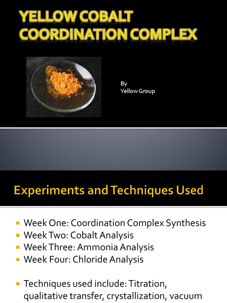 Chem Yellow Present | PDF | Ion | Cobalt