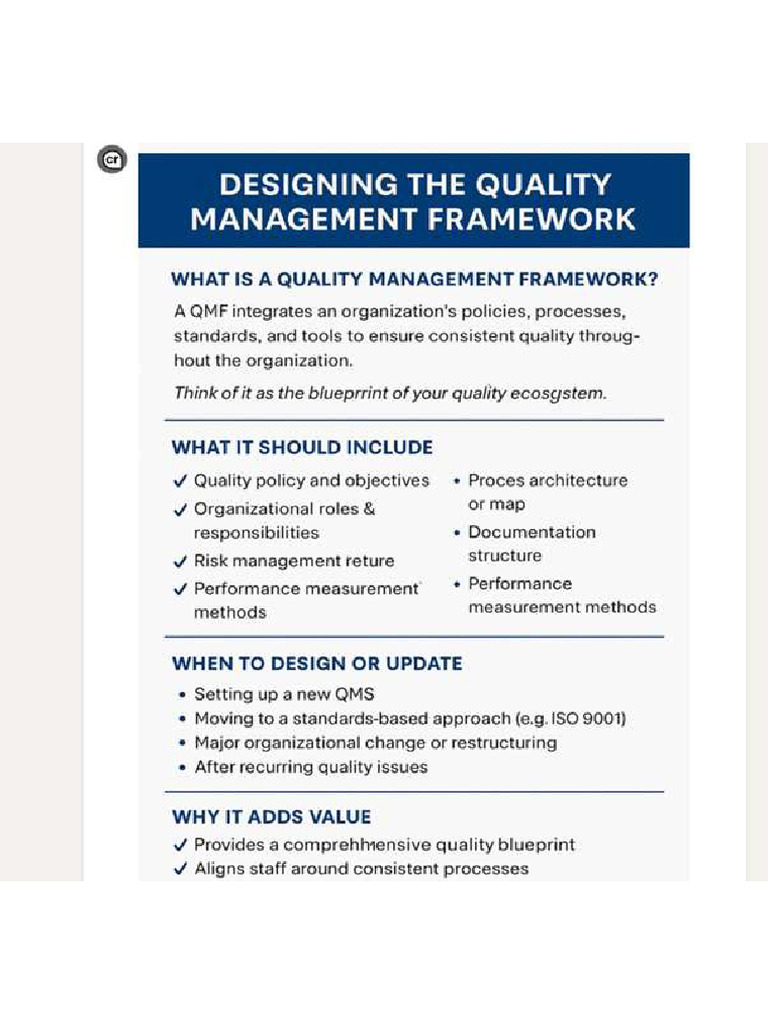 Quality Management Framework | PDF