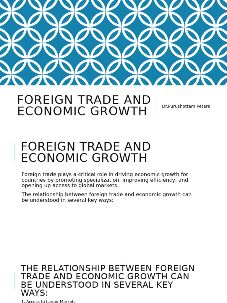 Foreign Trade's Impact on Economic Growth | PDF | Economic Growth ...