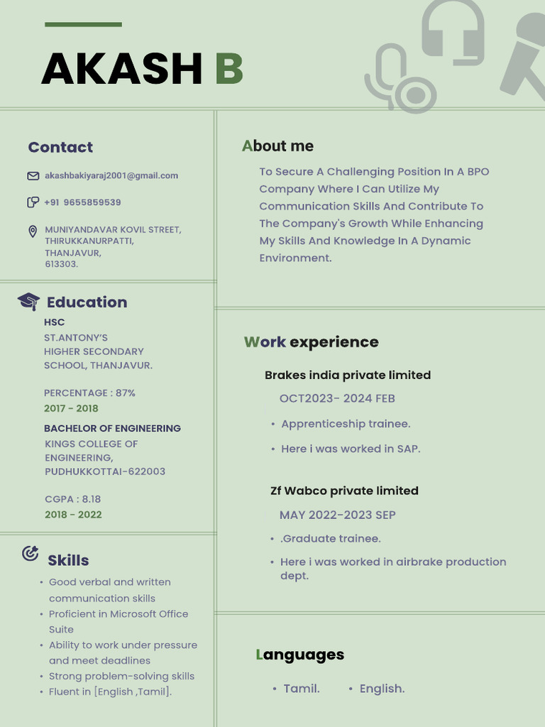 Akash BPO Resume | PDF