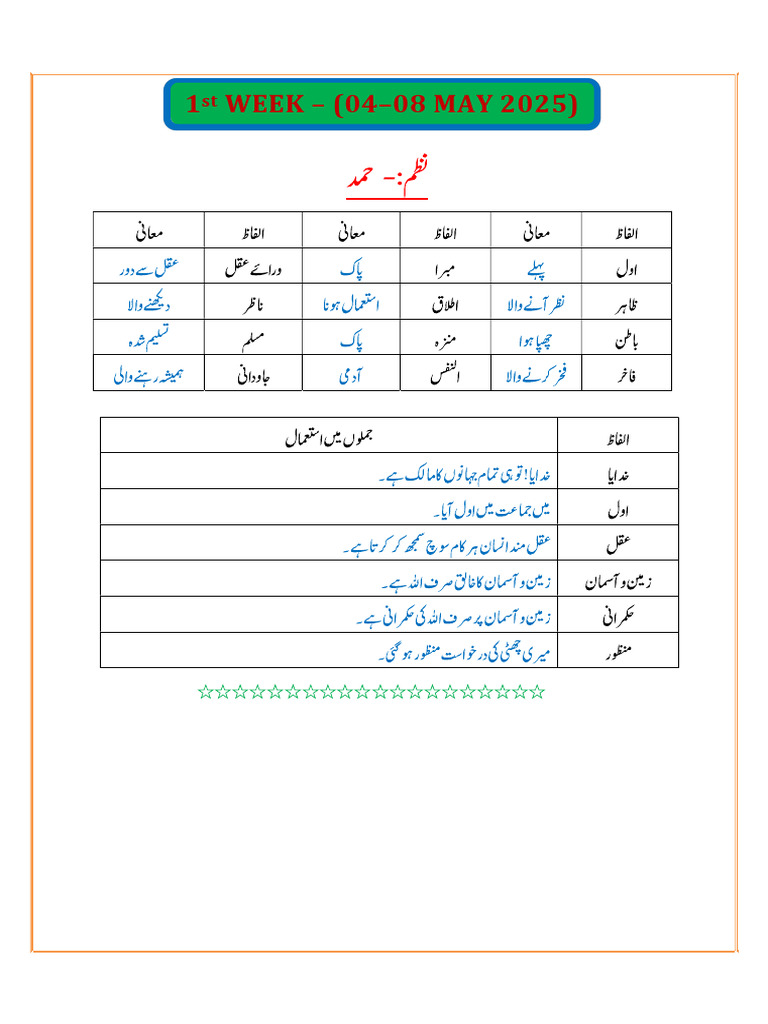 1st Week | PDF