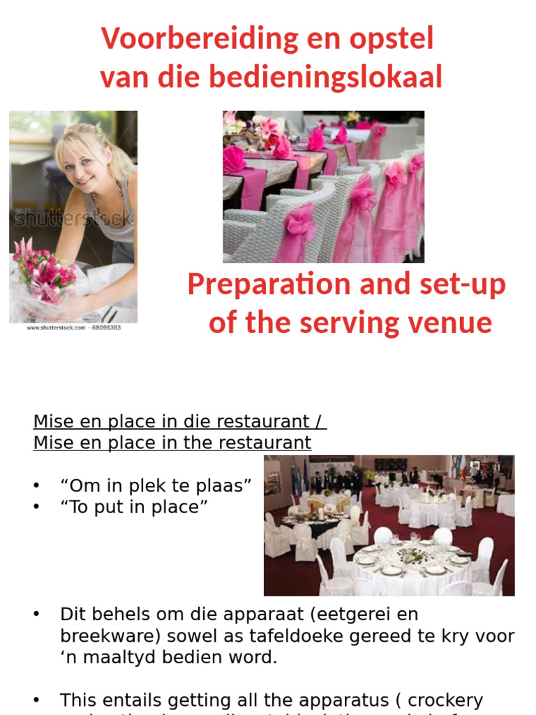 Week 5 Venue Set Up | PDF