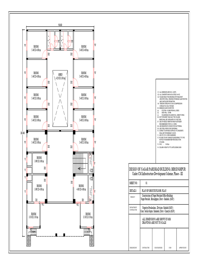 Two Storey House Floor Plan & Elevation | PDF | Materials | Building ...