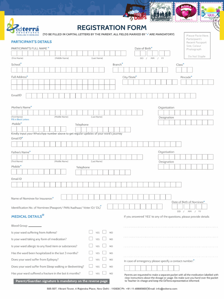 Aadhaar ID Registration Form | PDF