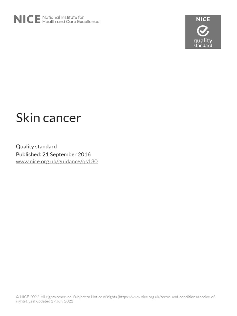 Skin Cancer PDF 75545412324037 | PDF | Skin Cancer | Melanoma