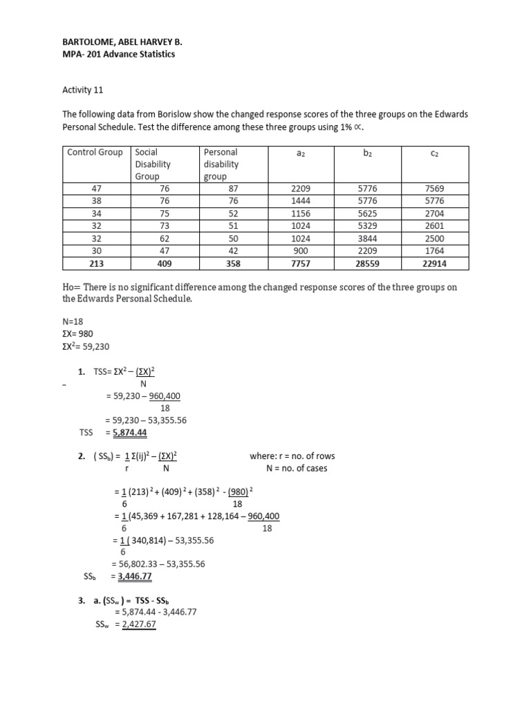 Statistical Analysis of Group Differences | PDF | Chess Theory | Chess