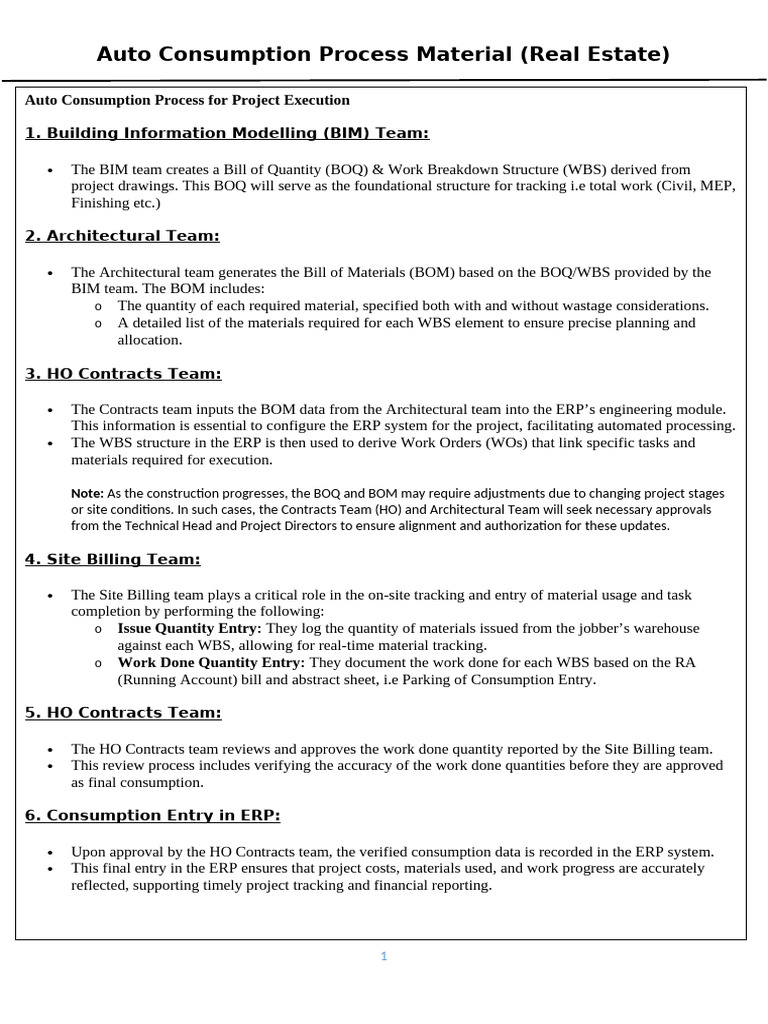 Auto Consumption Process in Real Estate | PDF | Building Information ...