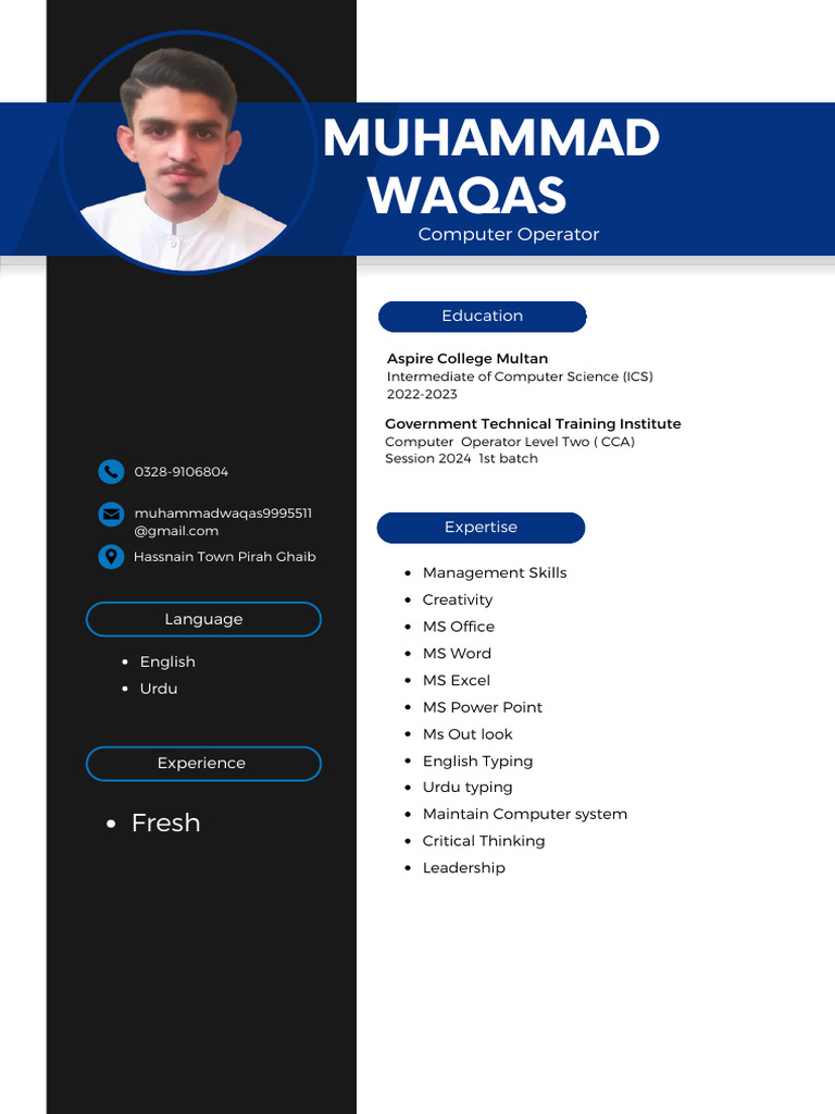Black Modern Professional Resume | PDF