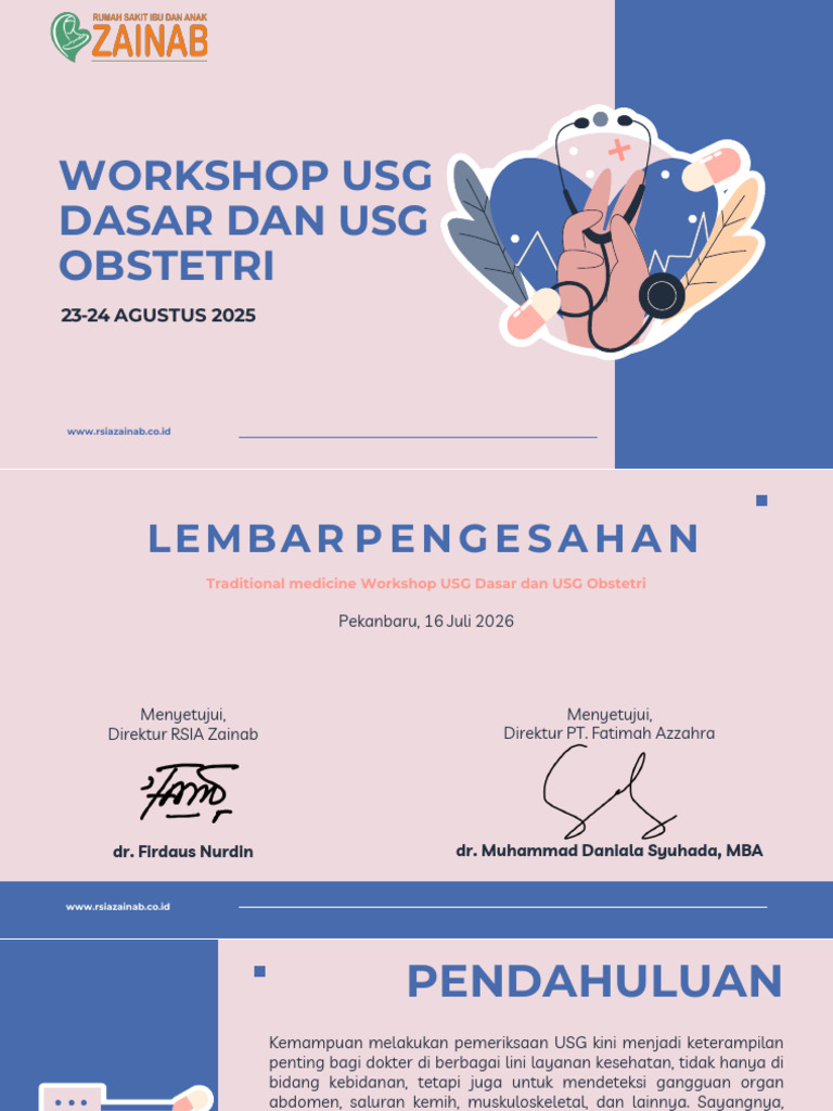 Proposal Workshop Usg Dasar Dan Usg Obstetri (2).Pptx | PDF
