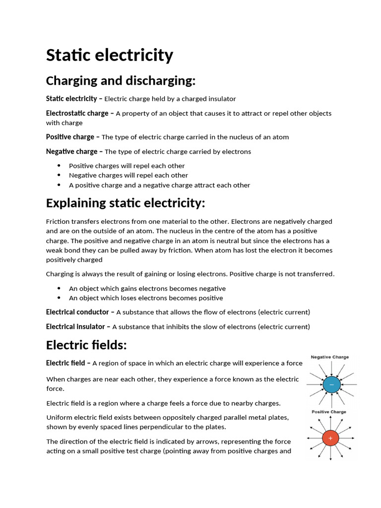 Static Electricity | PDF