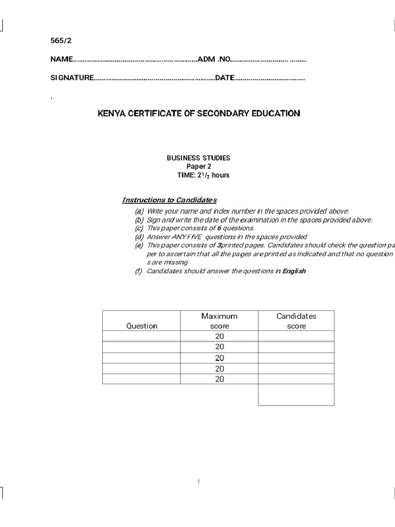 Business Form 4 | PDF