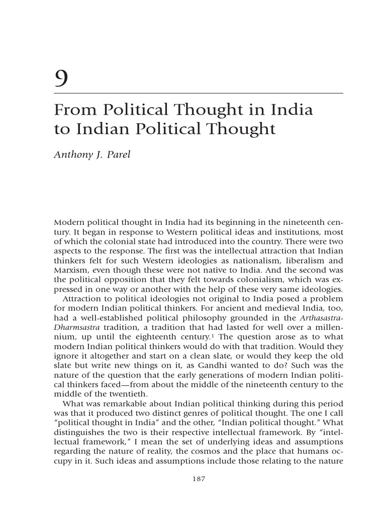 Evolution of Indian Political Thought | PDF | Nonviolence | Kama
