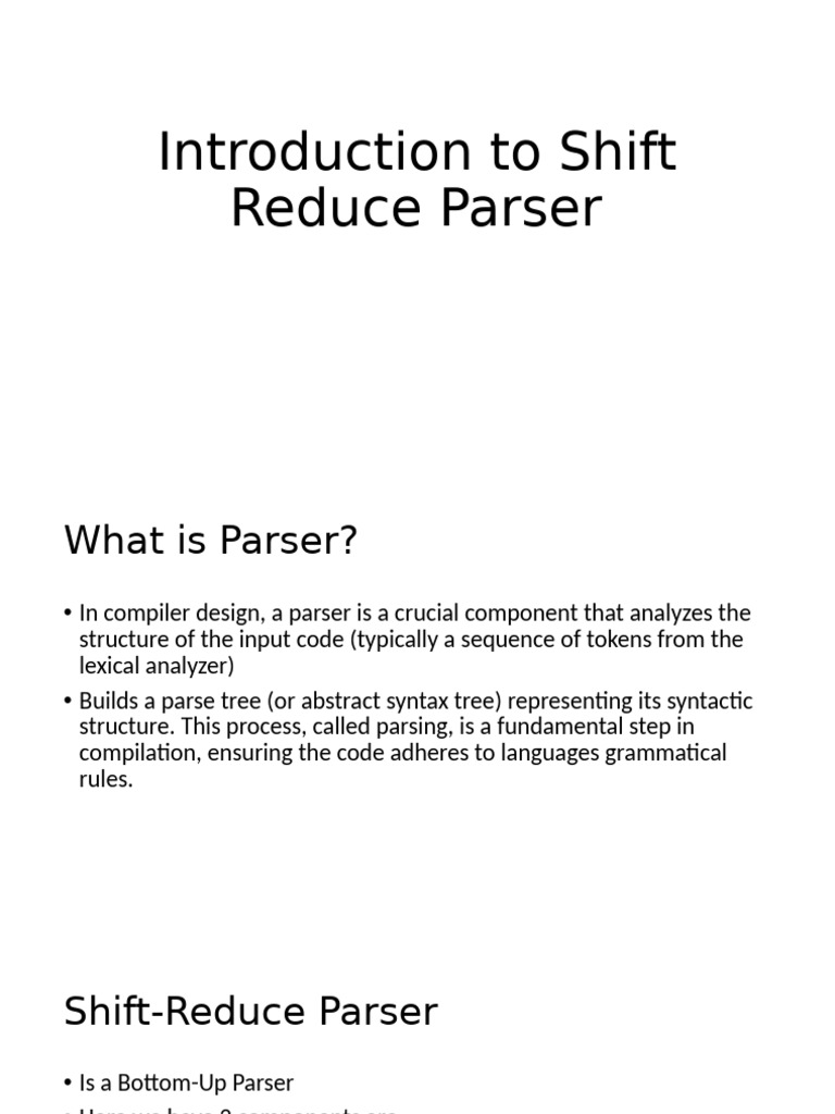 Introduction To Parser | PDF