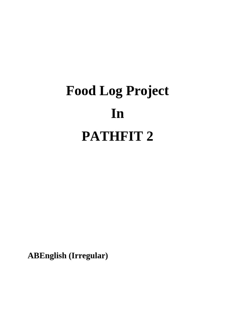 Food Log | PDF