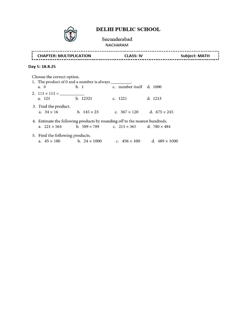 Delhi Public School: Secunderabad | PDF
