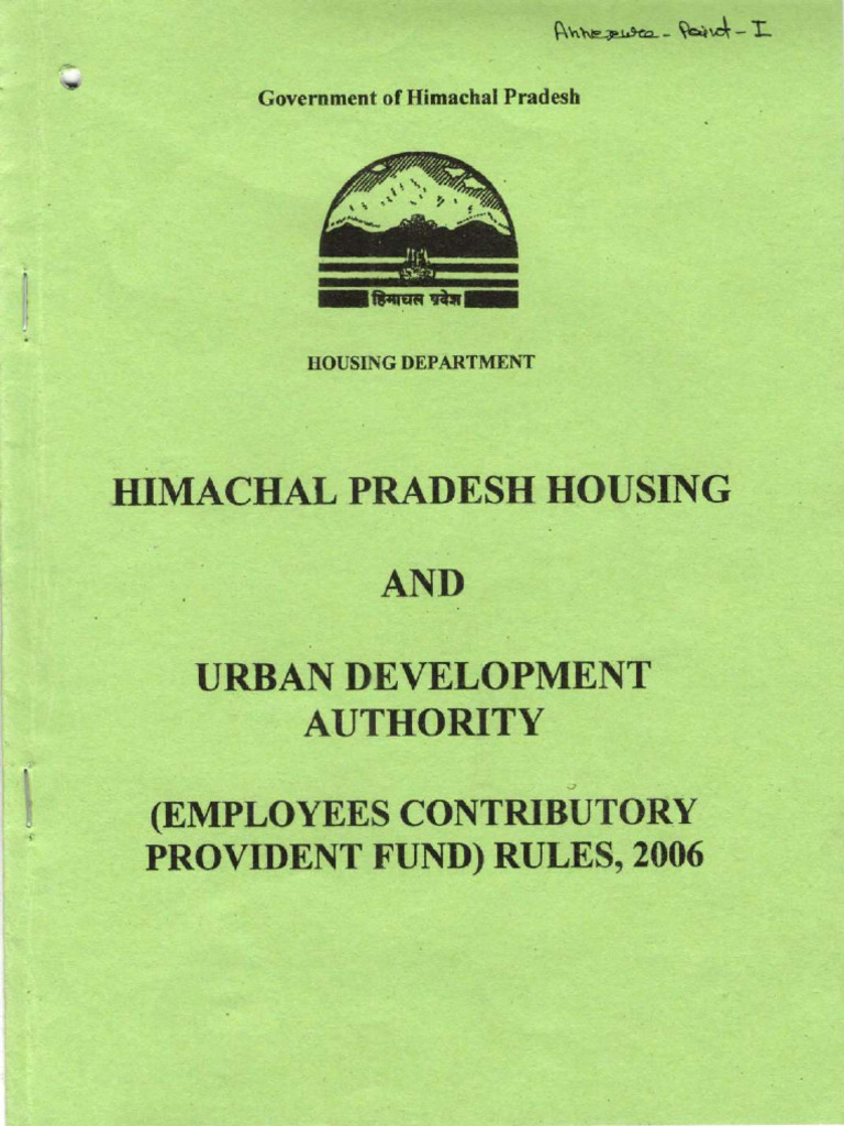 Cpf Rules Himuda | PDF