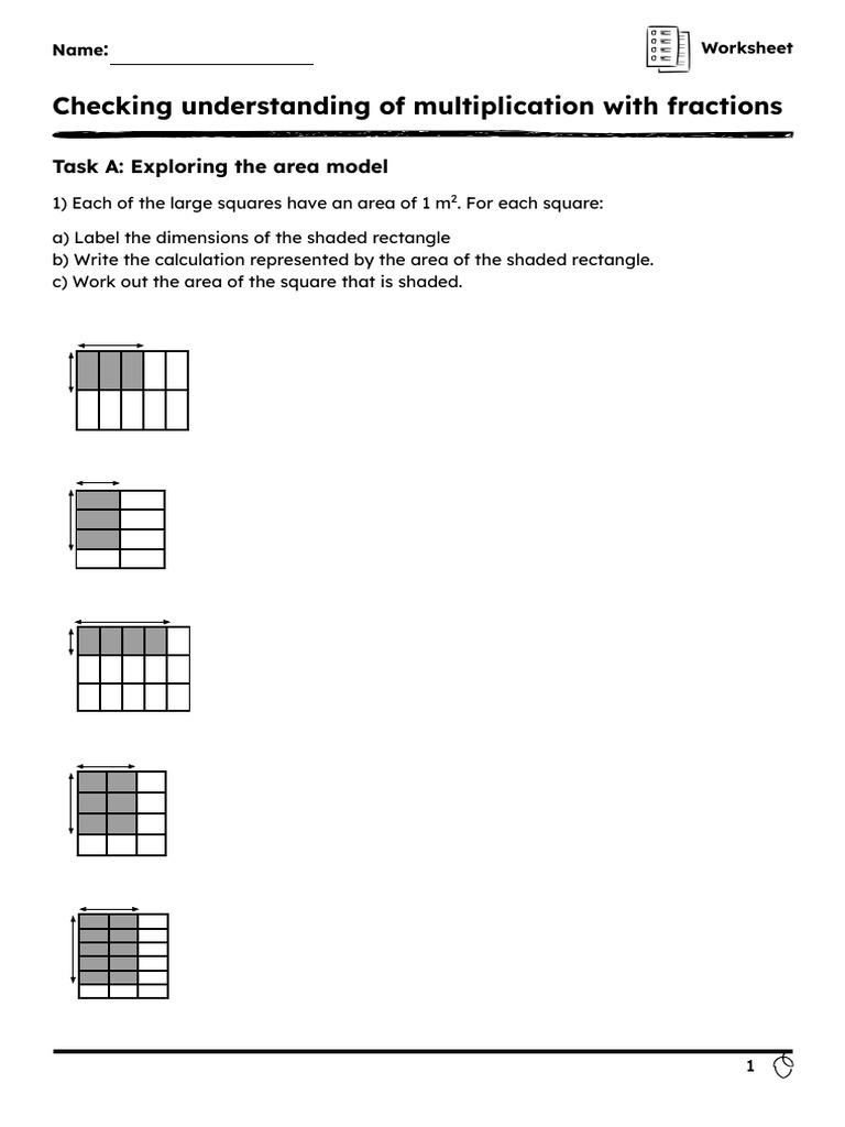 Multiplying Fractions Worksheet | PDF