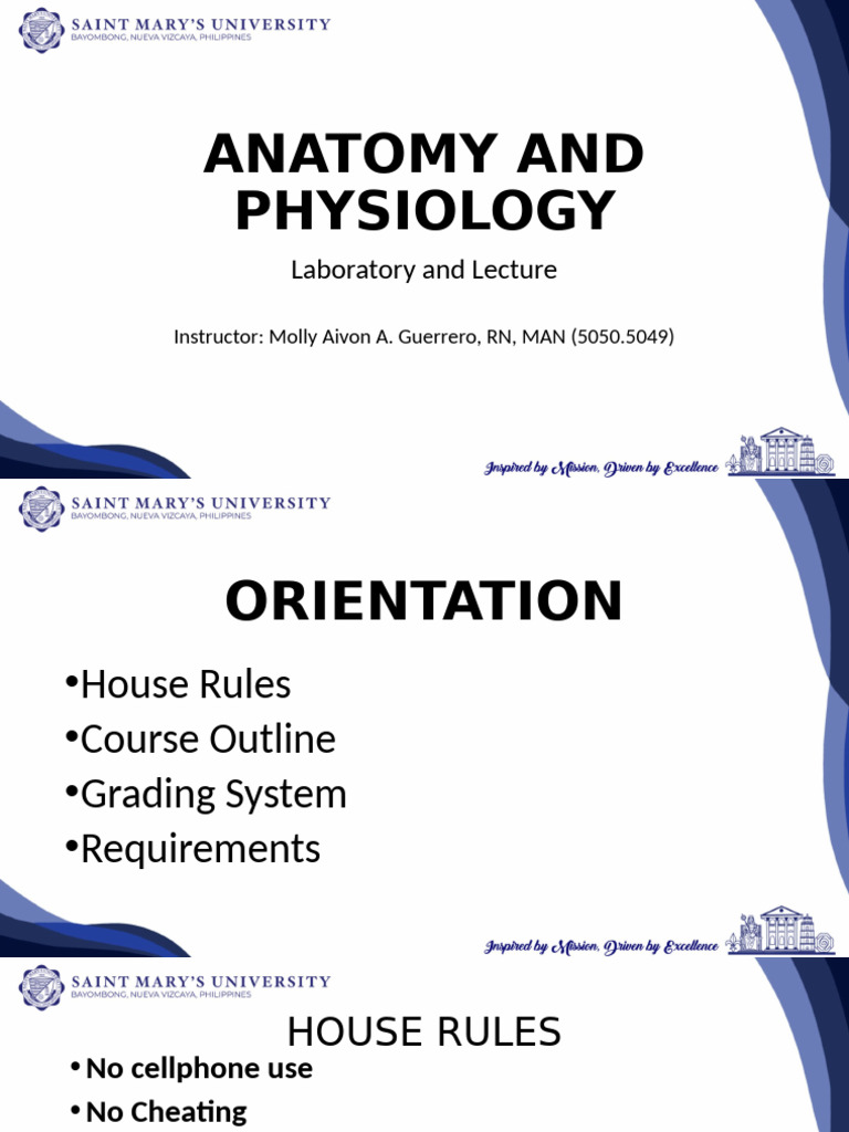 AnaPhy Orientation | PDF | Human Body | Skeletal Muscle