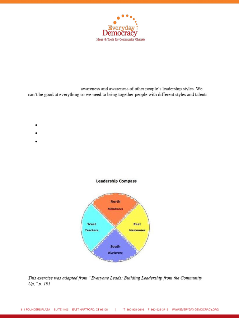 Leadership Compass Self-Assessment Activity | PDF | Leadership ...