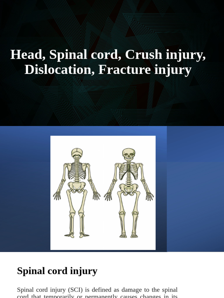 Head, Spinal Cord, Fracture, Dislocation Injury | PDF | Spinal Cord ...