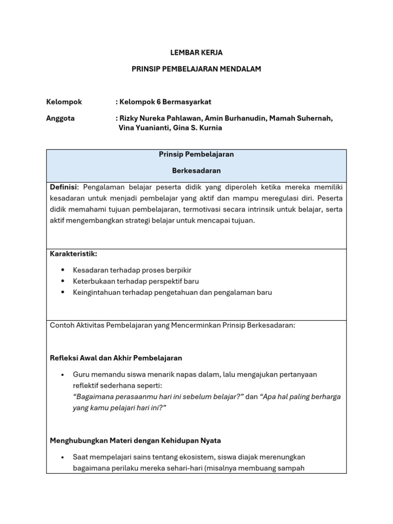 LK - Pengalaman Belajar PM | PDF