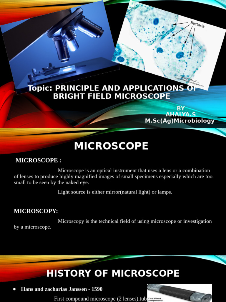 Bright Field Microscope Overview | PDF | Microscope | Angular Resolution
