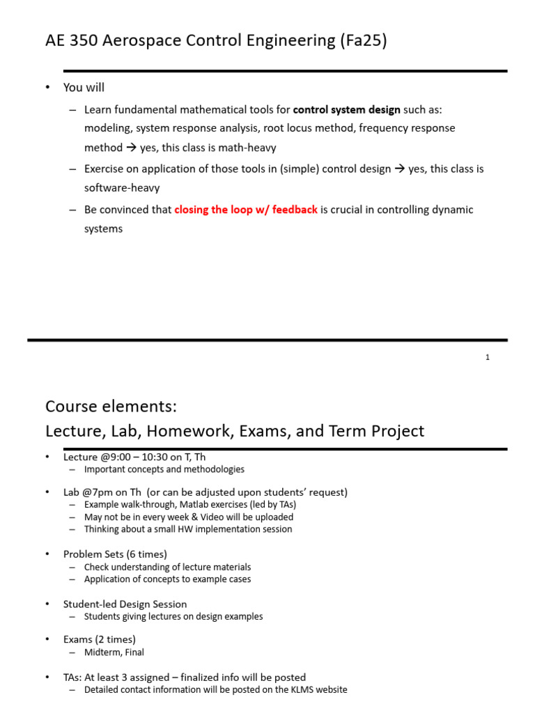 AE350 2025 Syllabus | PDF | Control Engineering | Mathematics