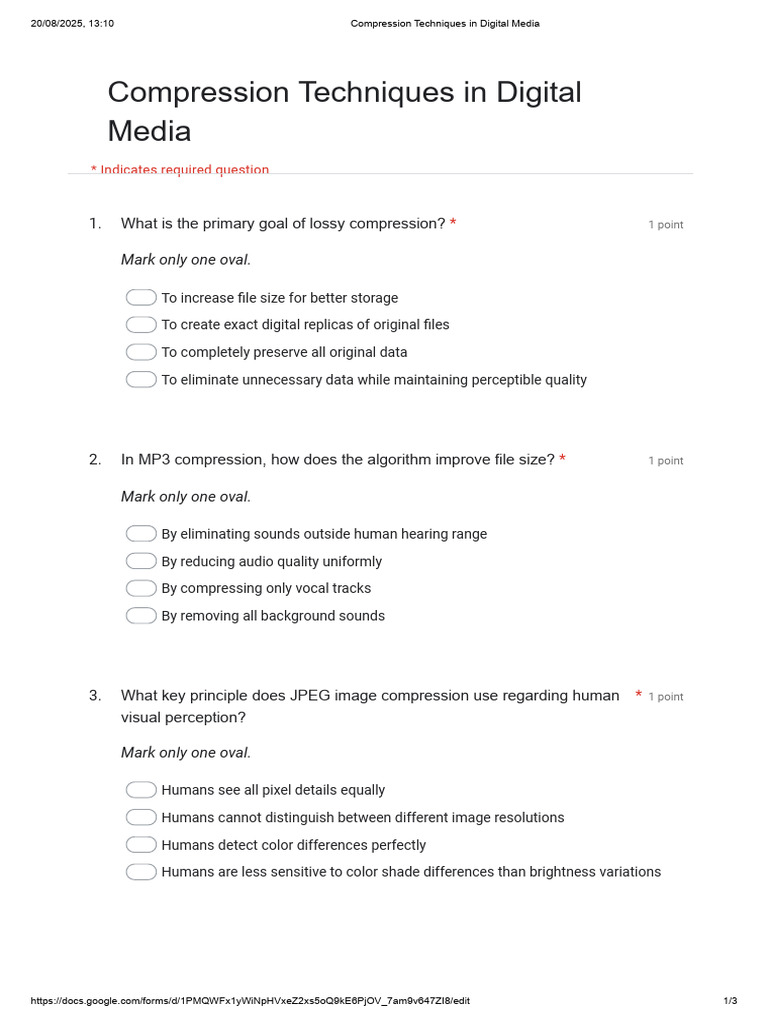 Compression Techniques in Digital Media | PDF | Data Compression ...