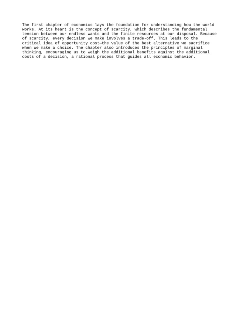 Economics CH 1 | PDF