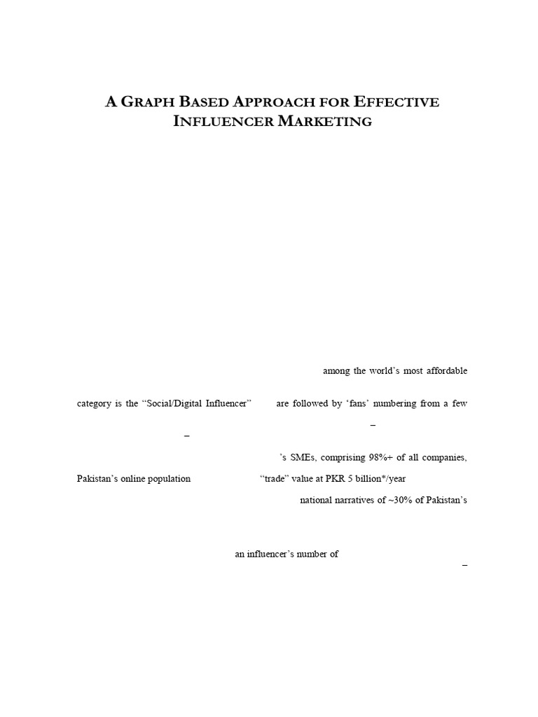 A Graph Based Approach For Effective Influencer Marketing | PDF ...