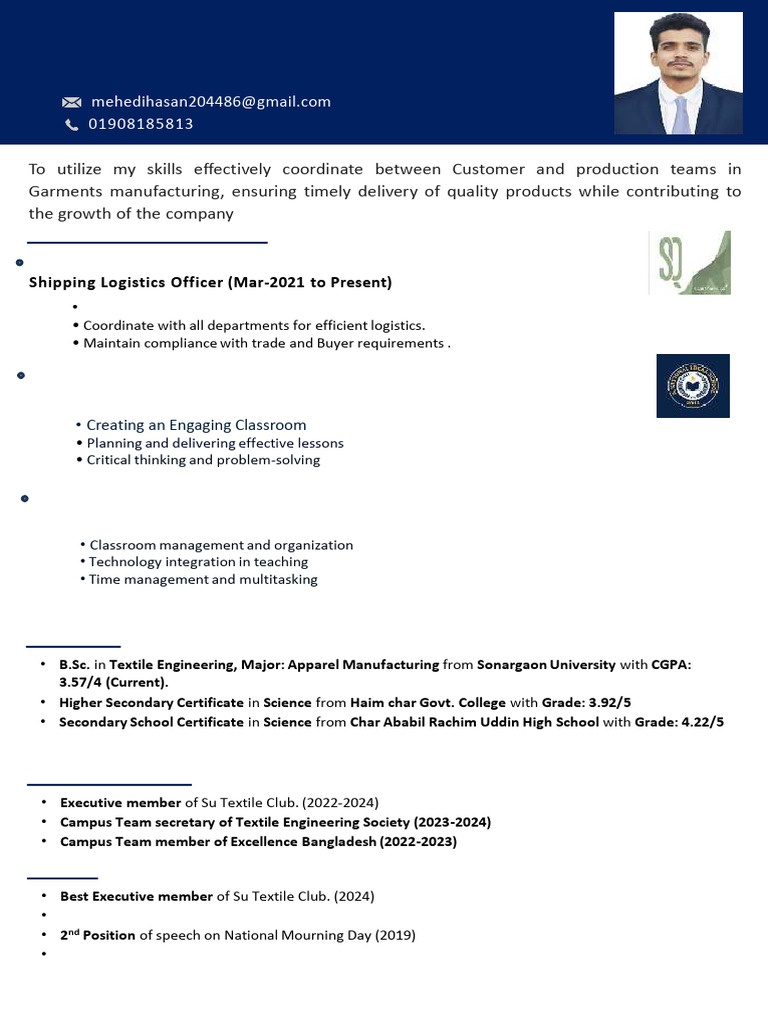 Mehedi Hasan Update CV | PDF