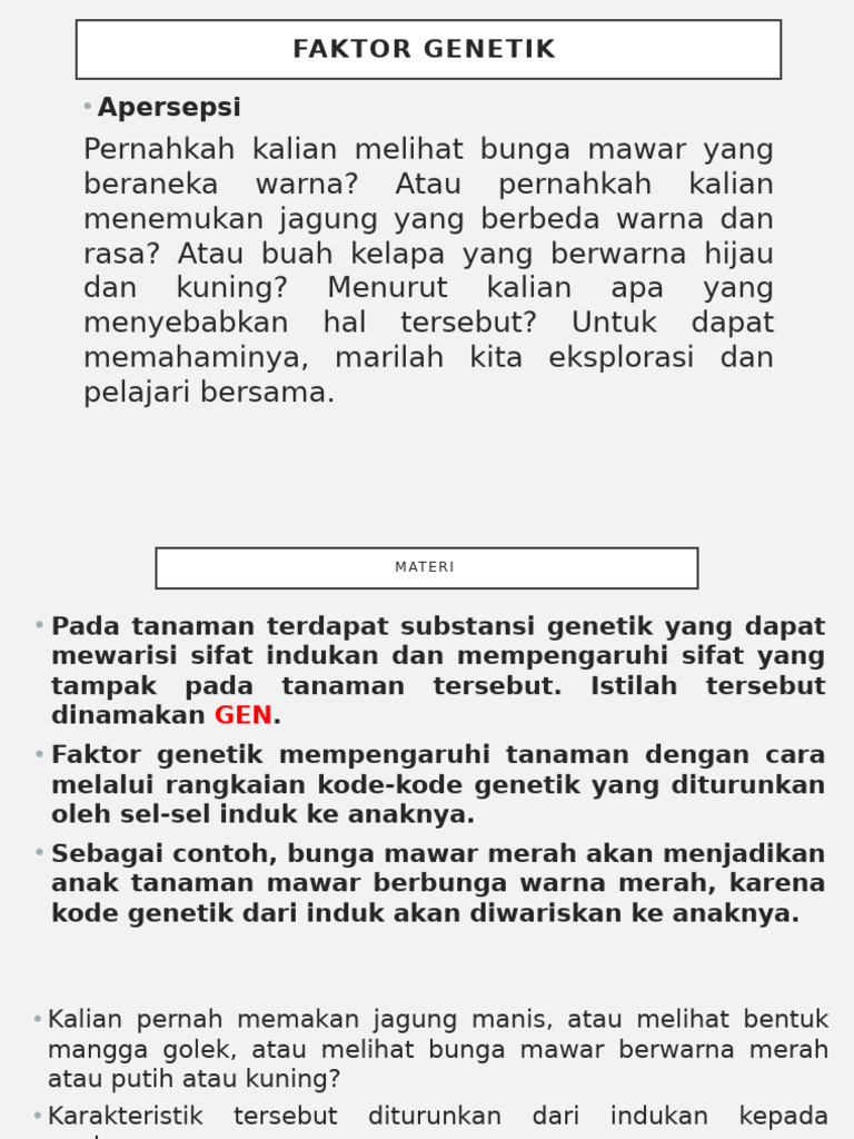 Faktor Genetik | PDF