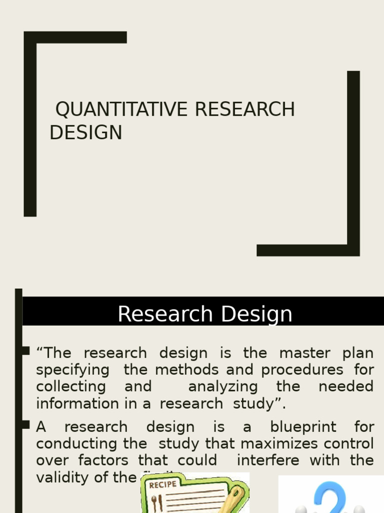 Quantitative Research Design | PDF | Survey Methodology | Experiment