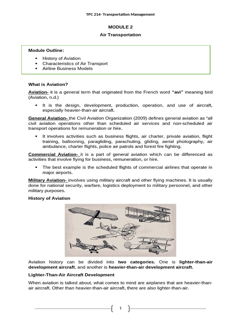Air Transportation Management Overview | PDF | Aviation | Airlines