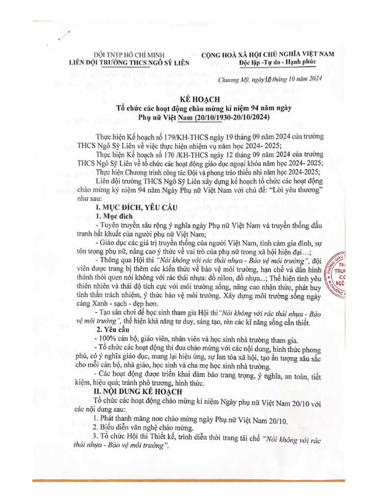 Đội TNTP Hồ Chí Minh | PDF