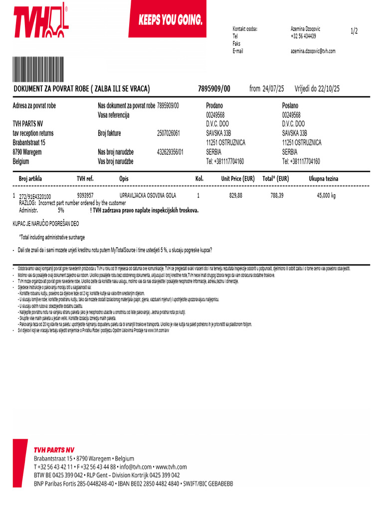 Return Label 7895909 | PDF