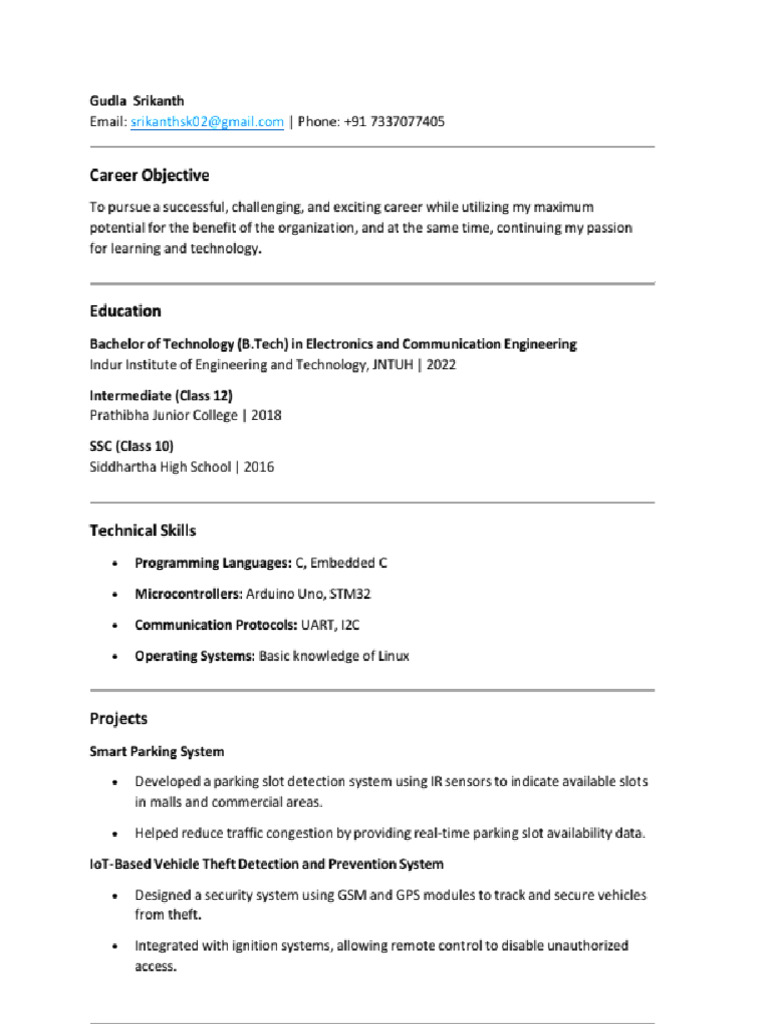 Srikanth Resume1 | PDF
