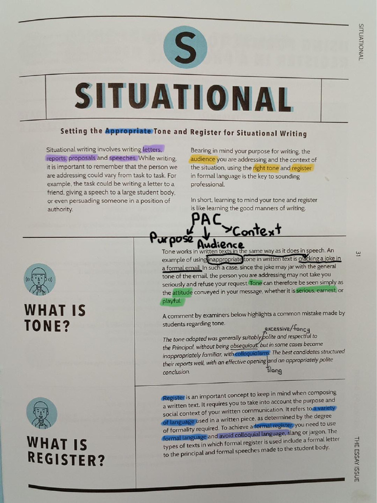 Situational Writing Notes | PDF