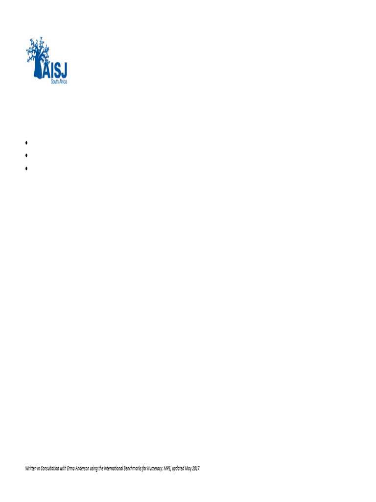 Scope Sequence Mathematics Pre-K - Grade 1 | PDF | Numbers | Mathematics