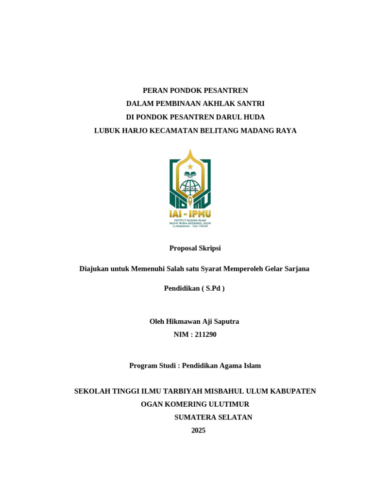 Pembinaan Akhlak di Darul Huda | PDF