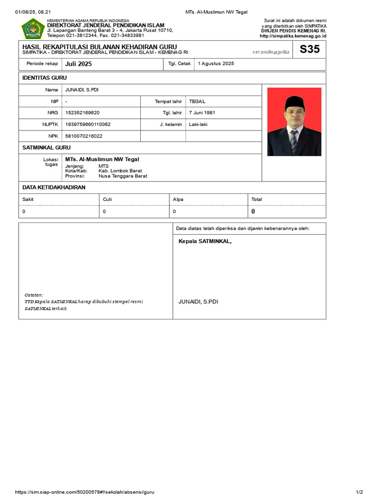 Junaidi- s35 Juli 2025 | PDF