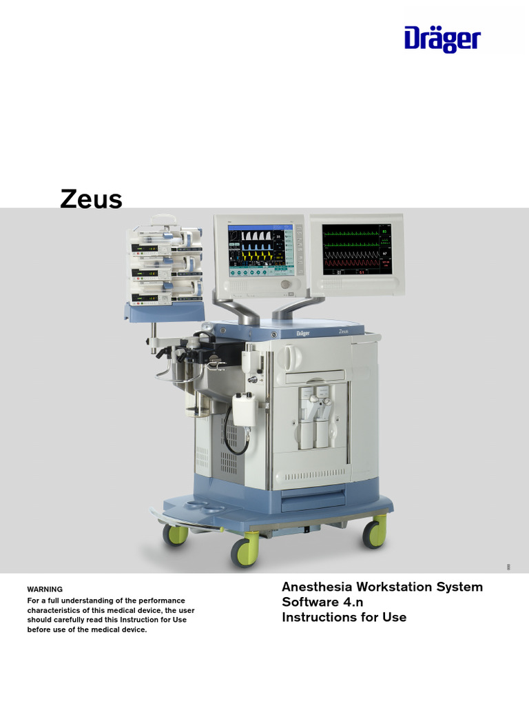 Zeus Anesthesia Workstation Manual | PDF | Electromagnetic ...